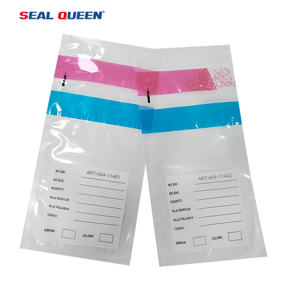 Seal Queen Double Seal Security Tamper Evident Cash Deposit Bag