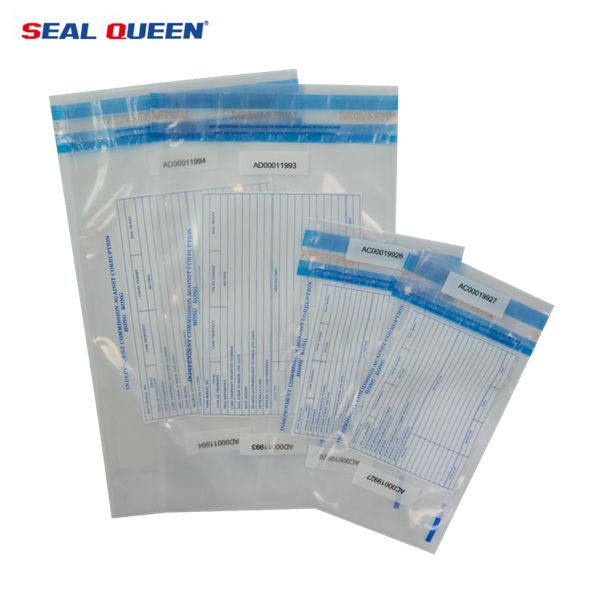 Tamper evident envelope security bag for police/ICAC/IDBD packing