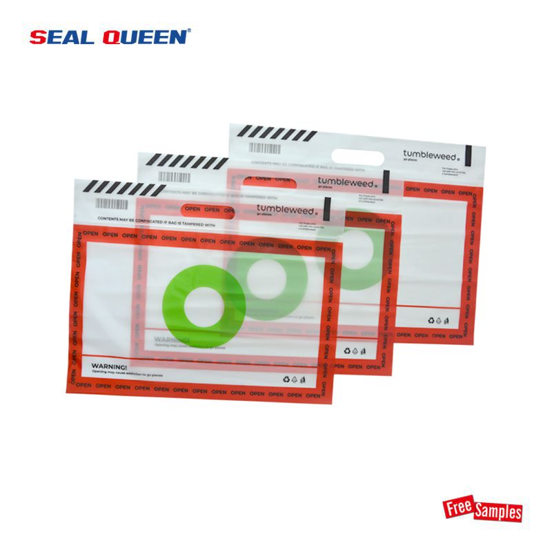 Reusable Tamper evident zipper lock duty free bag with unique serial ...