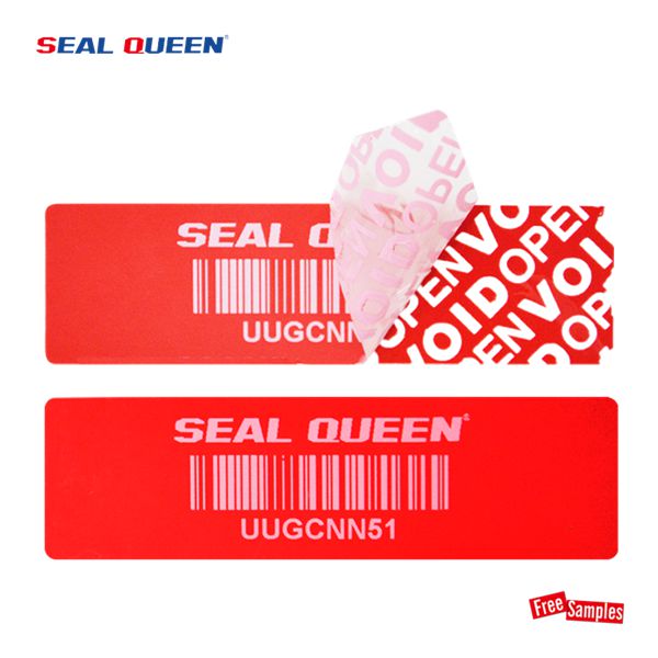 Seal Queen Tamper evident sticker Red security seal for Packing