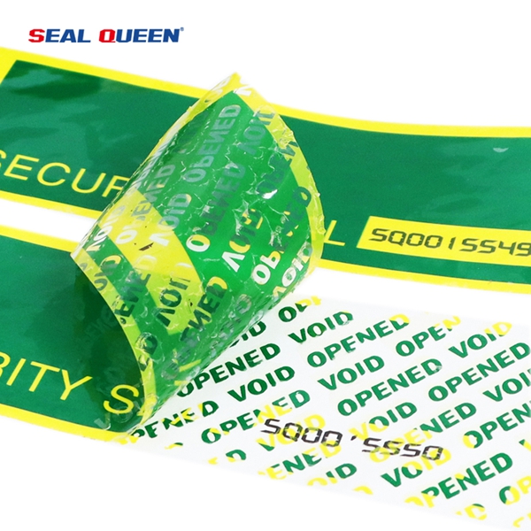 Die cut Security Seal Tamper evidence tape for easy tear packing